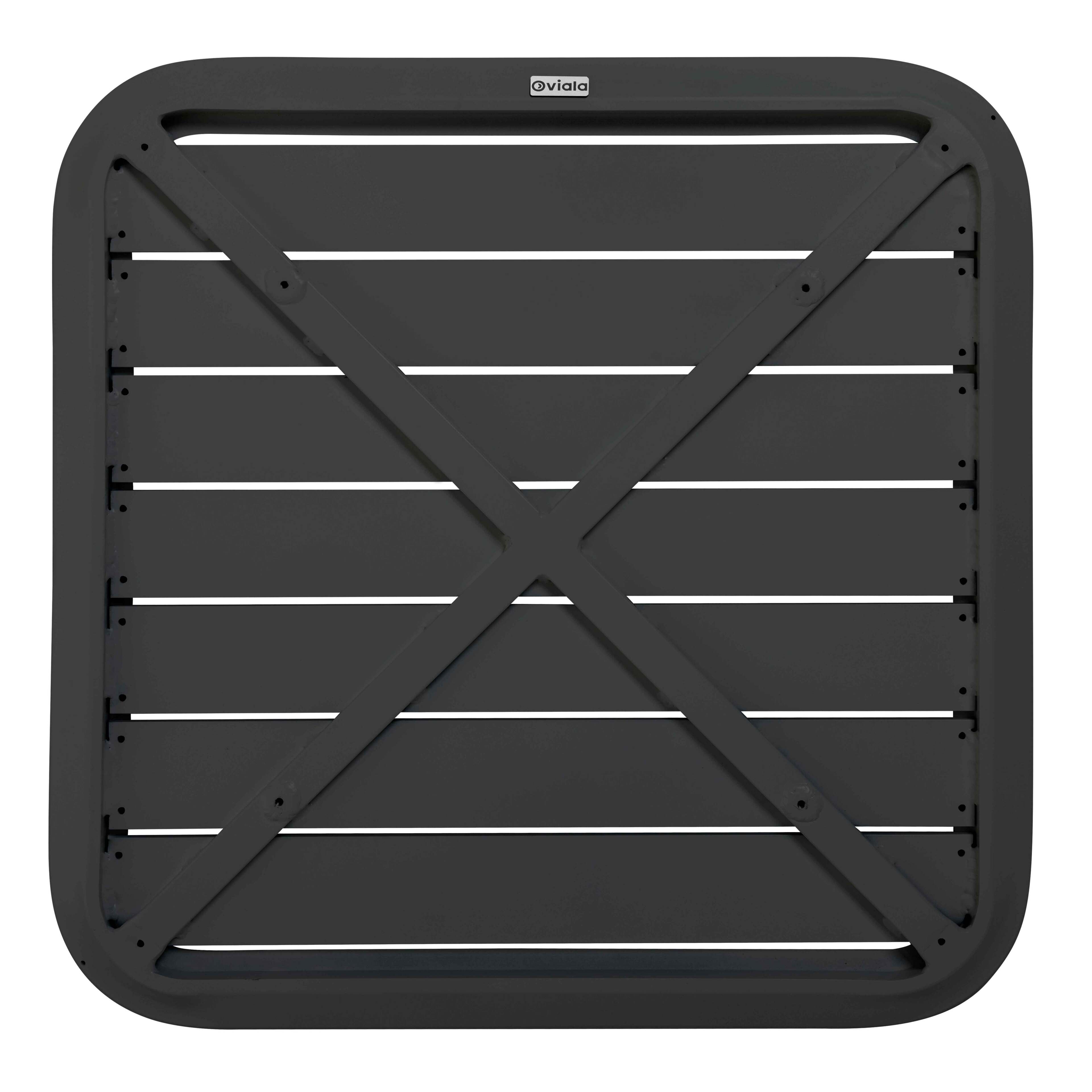 Tablero de mesa cuadrado de aluminio para terraza 70 x 70 cm | Oviala