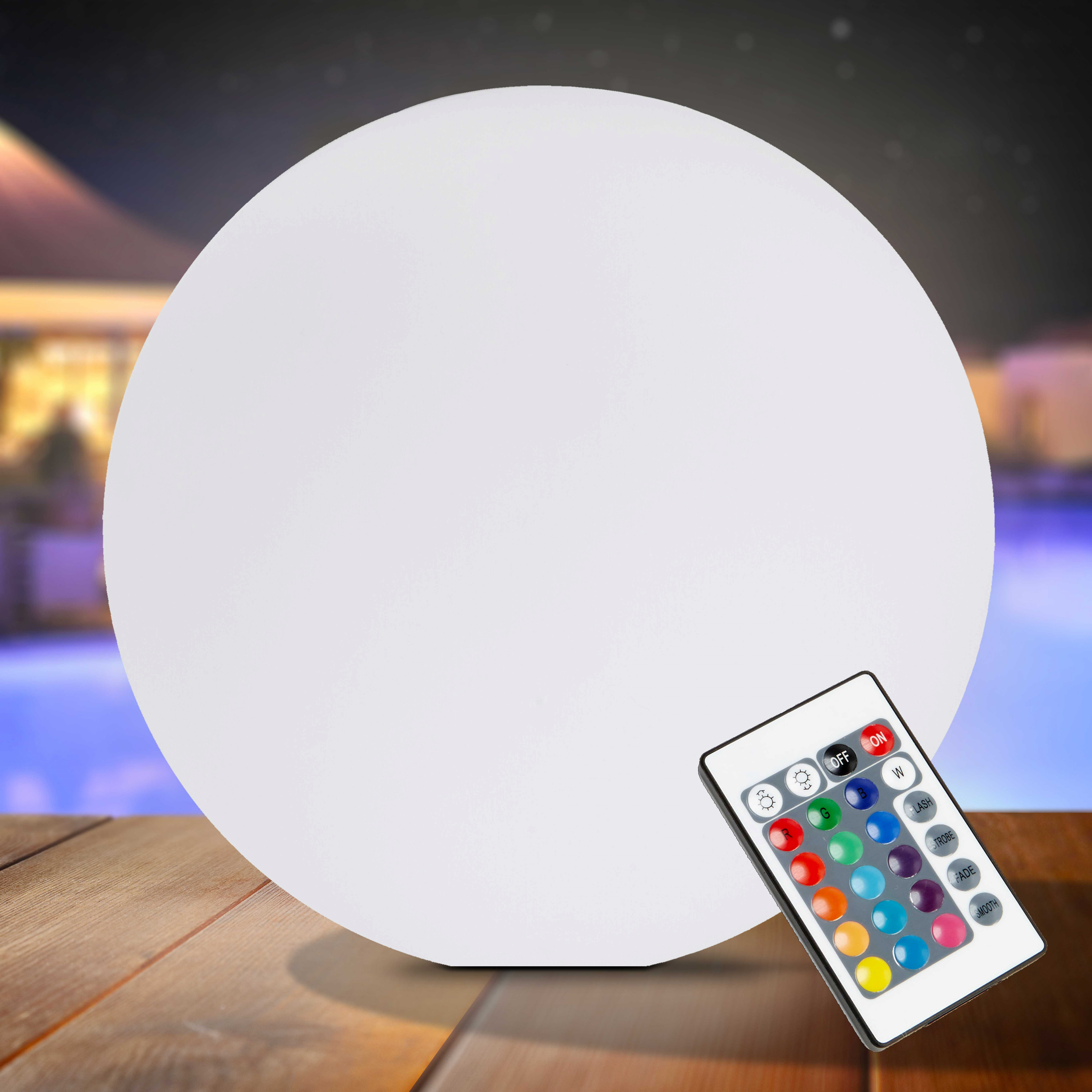 Esfera LED multicolor con mando Ø50cm | Oviala